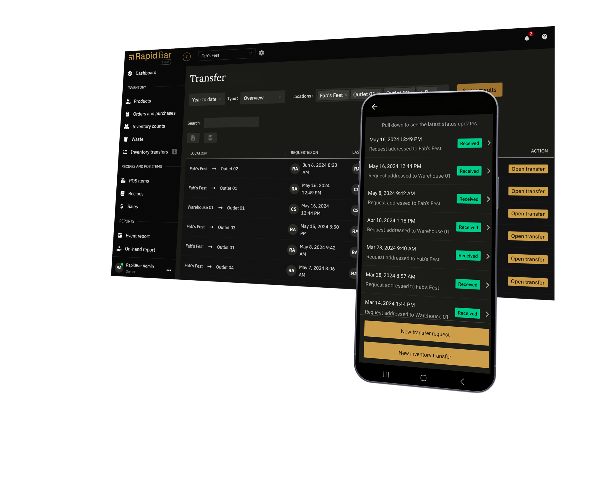 RapidStock - Event inventory application